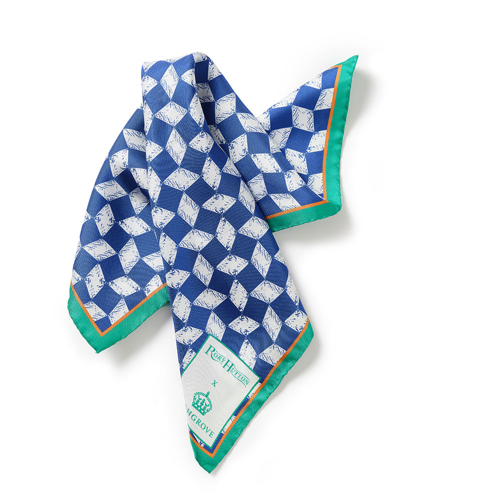 Carpet Garden Silk Pocket Square – Available in Blue & Green – Highgrove