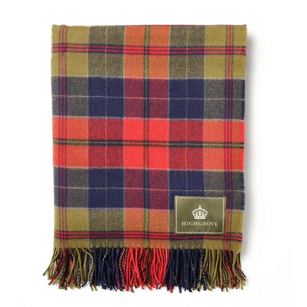 The King’s Foundation Tartan Lambswool Throw | Highgrove Shop & Gardens