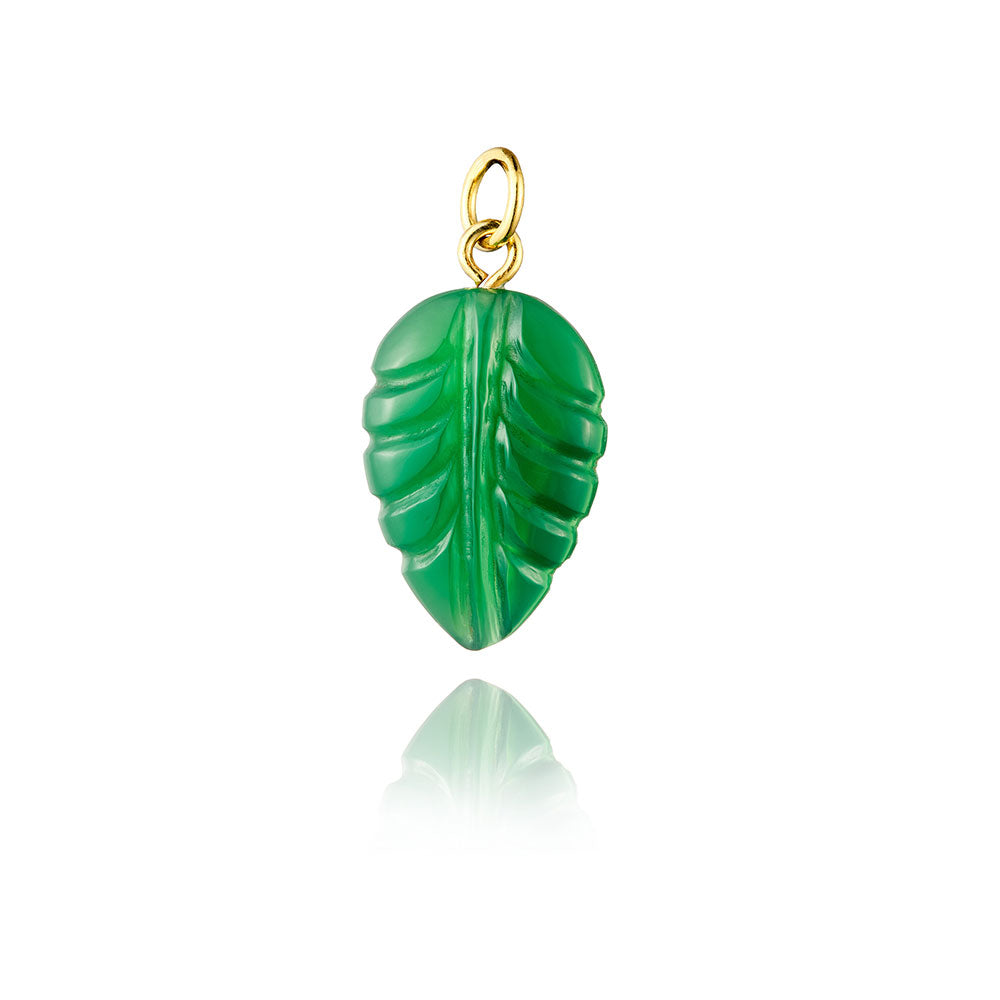 Turquoise Mountain Jewellery Esme Green Leaf Charm | Highgrove Shop ...