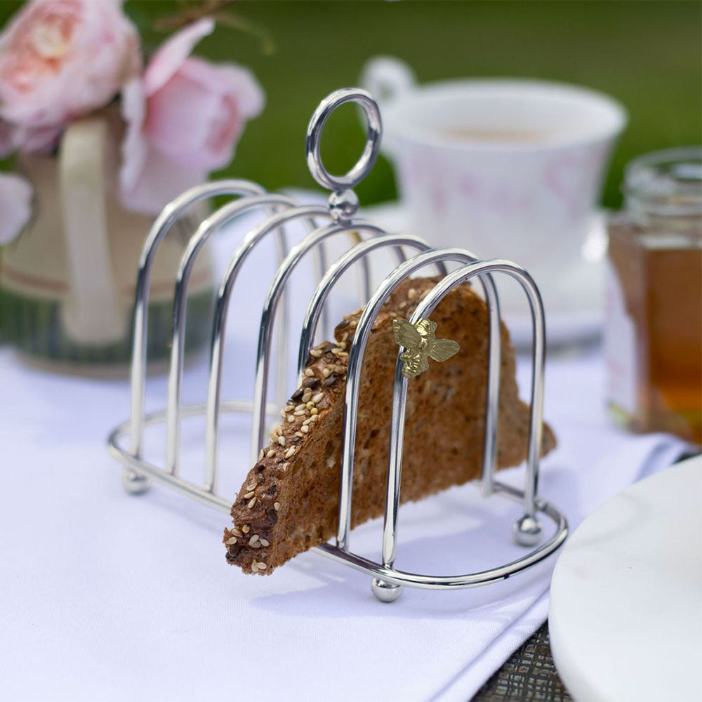 Bee Nickel Finish Toast Rack | Highgrove Shop & Gardens
