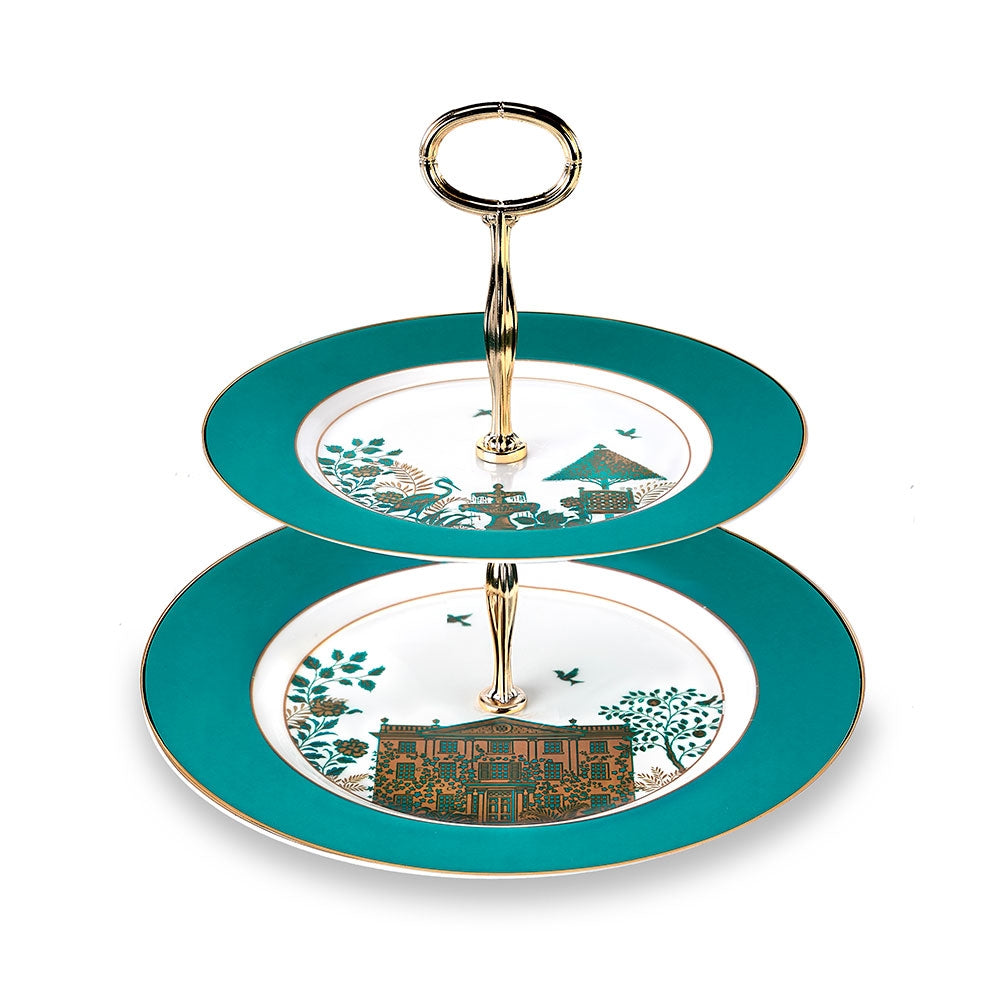 Royal Gardens Fine Bone China Two Tier Cake Stand | Highgrove Shop ...